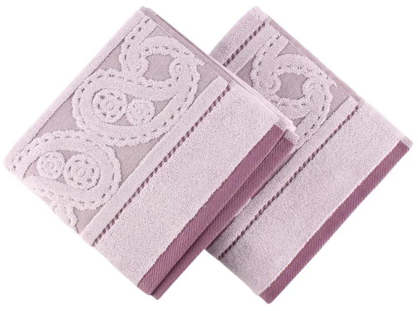 Sada 2 fialových ručníků Hurrem, 50 x 90 cm