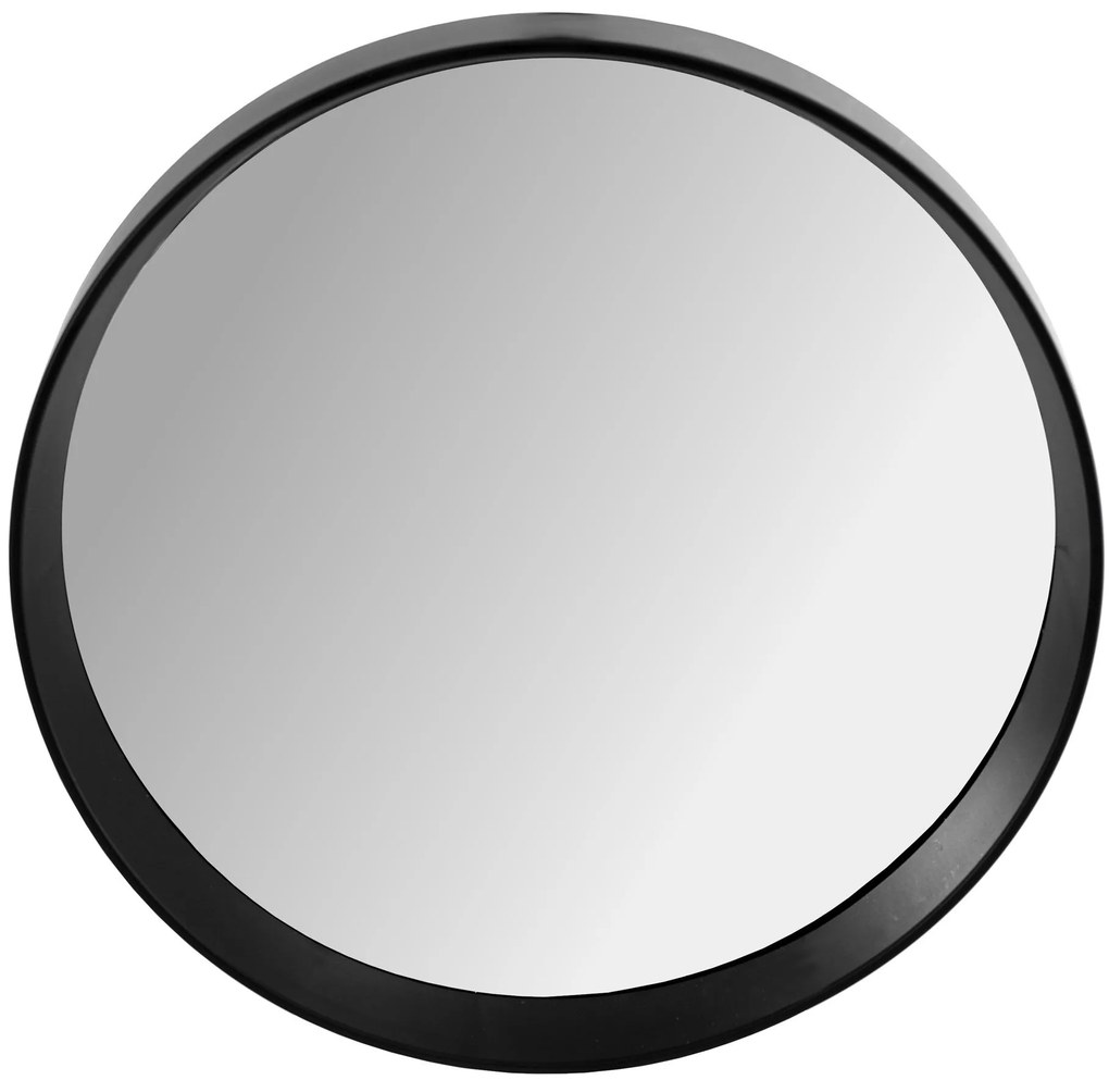 Tutumi, kulaté zrcadlo v rámu 50 cm JZ-50, černá, HOM-06900