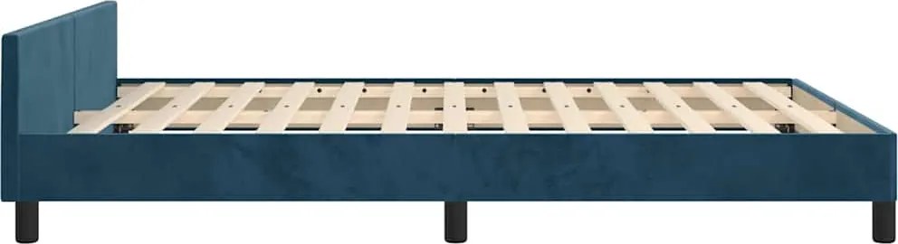 Rám postele bez matrace tmavě modrý 140x200 cm samet 3125639