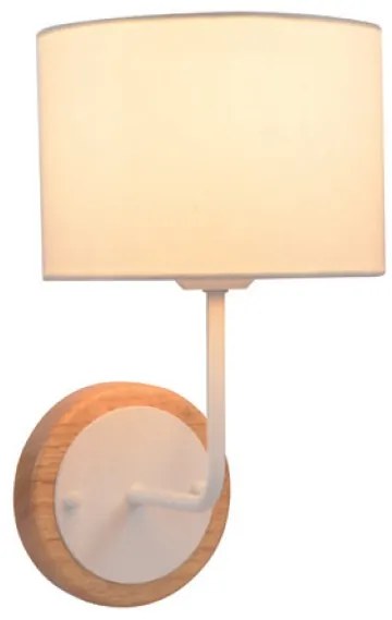 ACA DECOR Nástěnná lampa Fabric White
