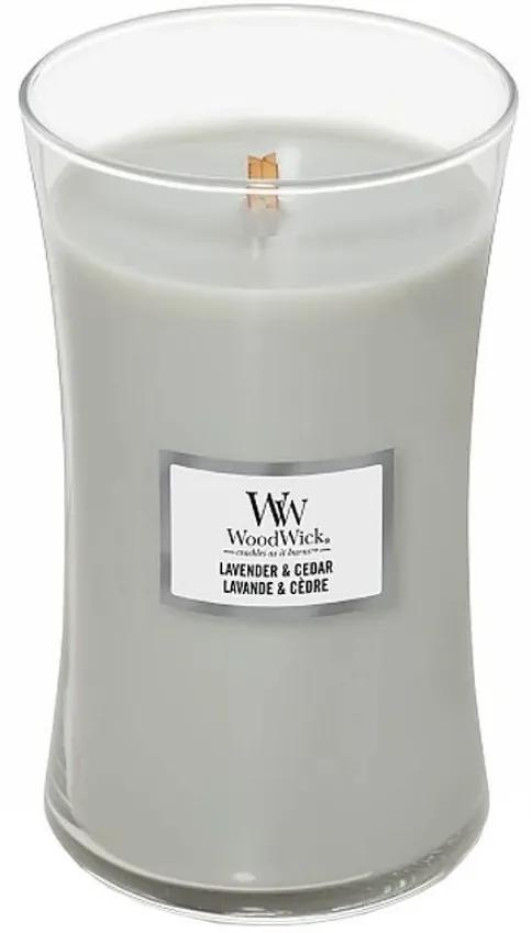 OnaDnes -20% Velká vonná svíčka Woodwick, Lavender & Cedar