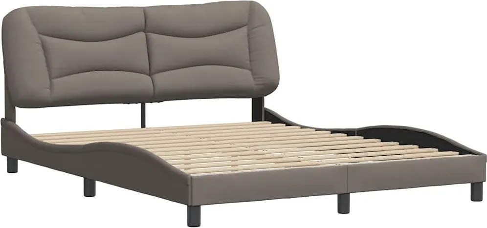 Rám postele bez matrace Hvar taupe 160 x 200 cm textil 3207783