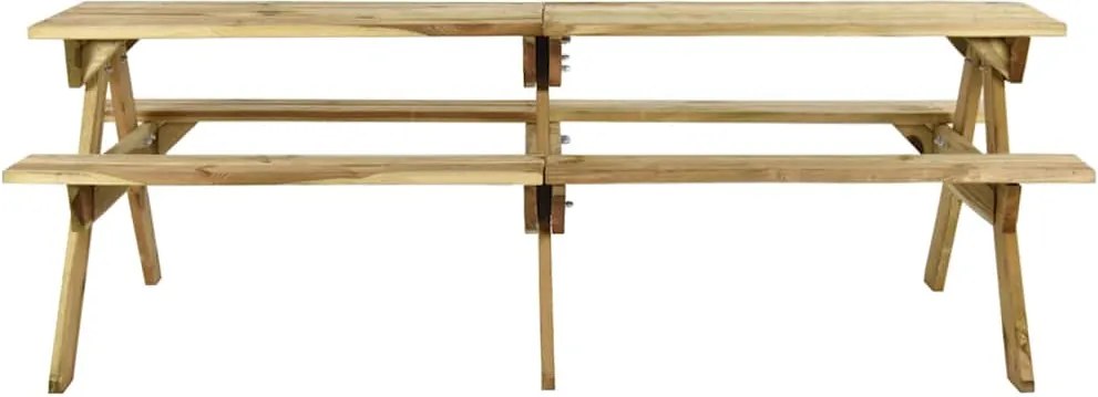 Piknikový stůl a lavice 220x122x72 cm impregnované borové dřevo 318399