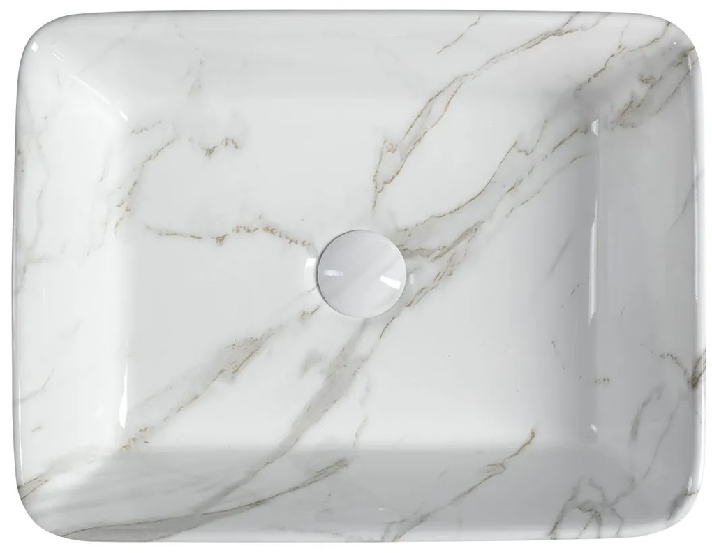 Sapho DALMA 48 x 38 x 13 cm MM517 keramické umyvadlo carrara