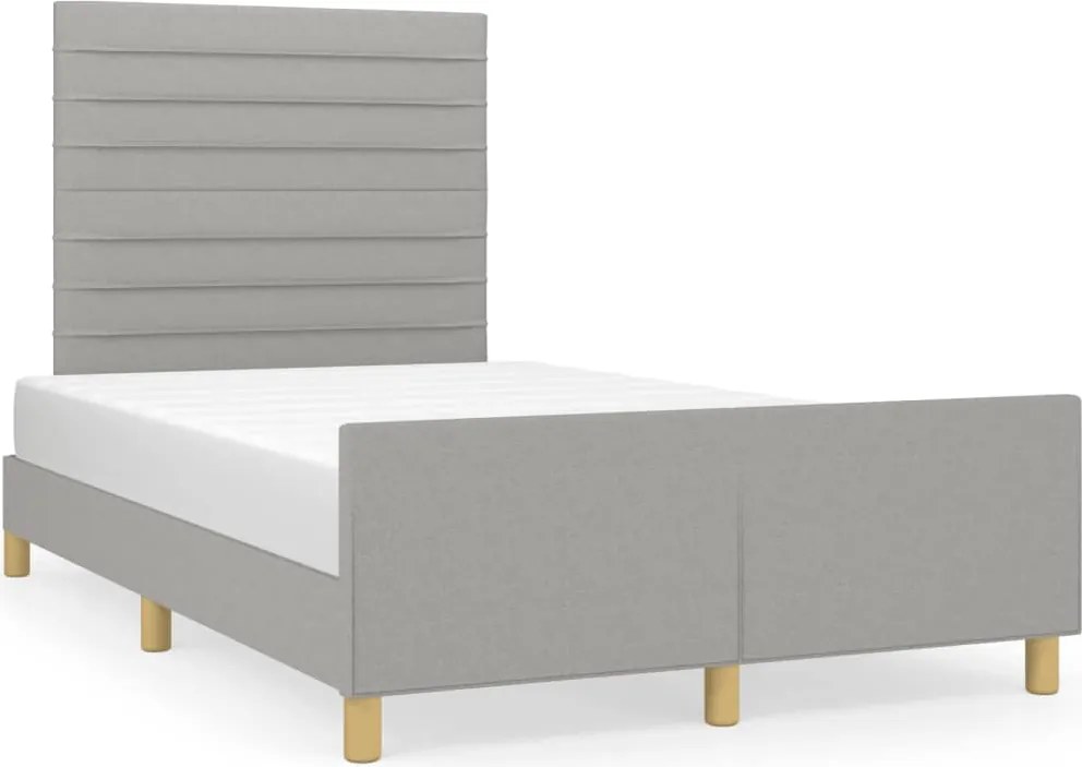 Rám postele bez matrací světle šedá 120x190 cm textil 3270520