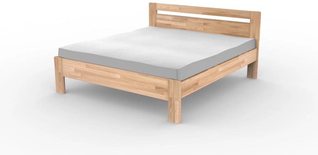 Masivní postel ANGELIKA - Solwo Design Dřevo a odstín oleje: BUK Cink - Olej odstín BO103, Rozměr spací plochy: 140x200