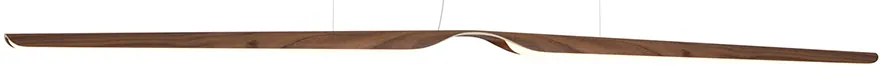 Designové dřevěné svítidlo Swan Dekor: Ořech, Stmívání: Stmívatelné Casambi, Teplota chromatičnosti: 3000 Kelvinů