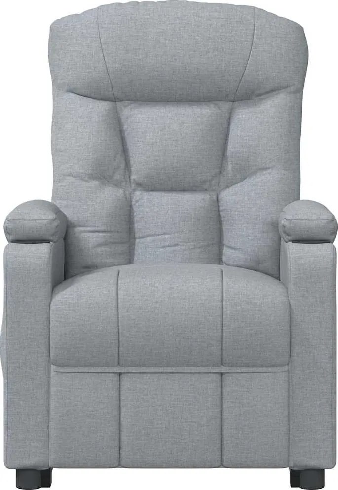 Elektrické polohovací křeslo světle šedé textil 3098815