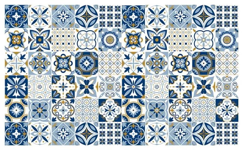 Sada 60 nástěnných samolepek Ambiance Azulejos Nelia, 10 x 10 cm