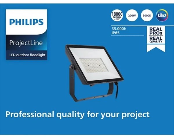 Philips - LED Venkovní reflektor PROJECTLINE LED/200W/230V IP65 3000K
