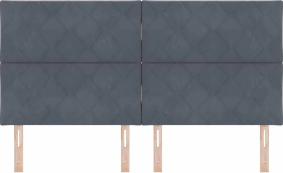 Čelo postele Tmavě šedá 180 cm samet 3337946