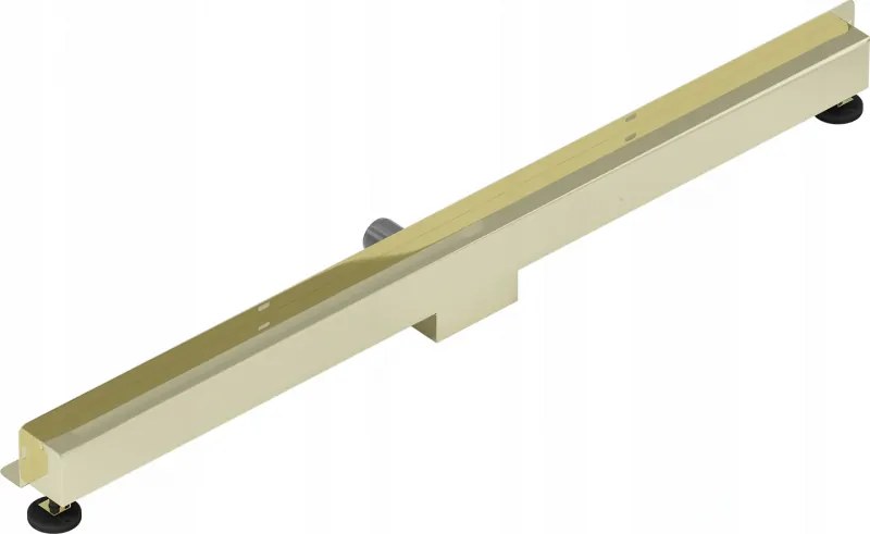 Mexen Flat nerezový sprchový žlab na zeď 120 cm vzor 2v1, zlatá, 1530120