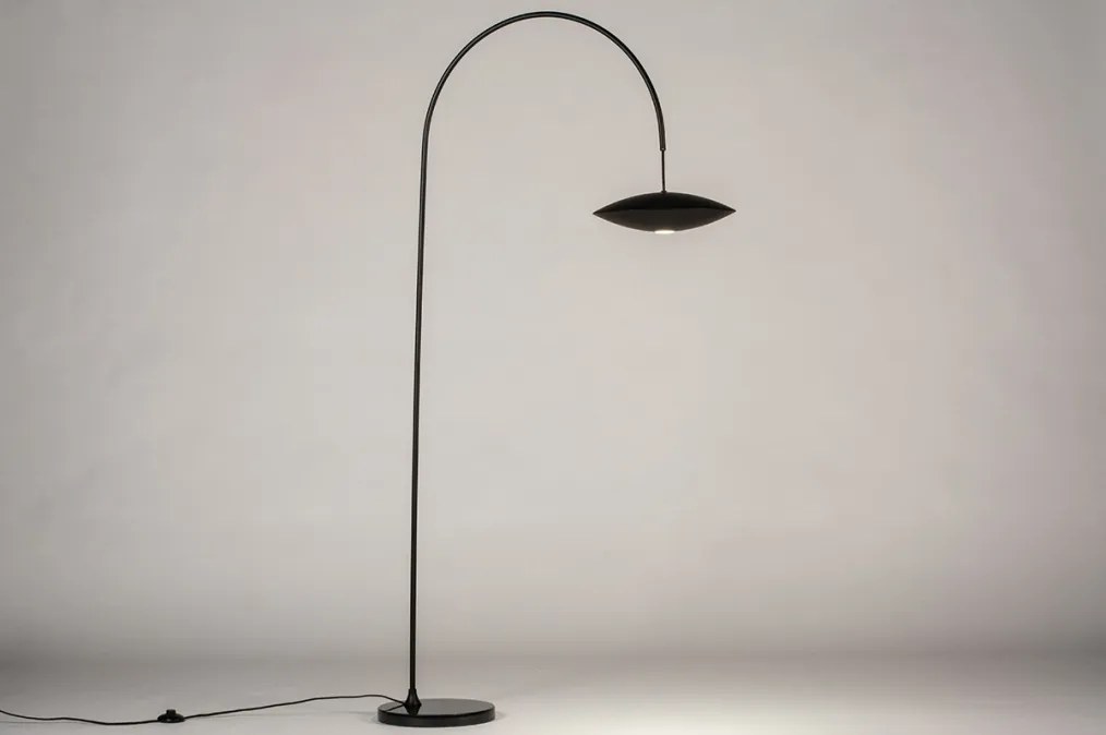 Stojací oblouková lampa Verner Dark Nero