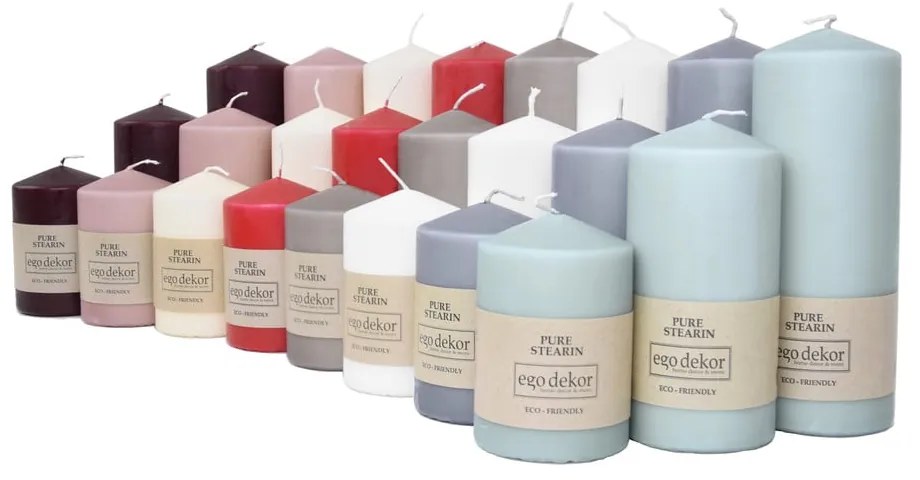 Hnědá svíčka Eco candles by Ego dekor Top, doba hoření 25 h