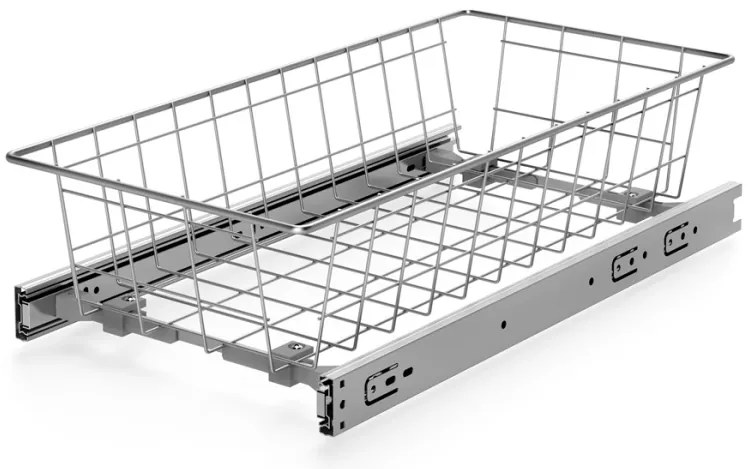 In-Design Šatní koš na oblečení s plným výsuvem výška 120 mm stříbrná Šířka koše (mm): 235 mm, Minimální nastavitelná šířka: 250 mm, Maximální nastavitelná šířka: 310 mm