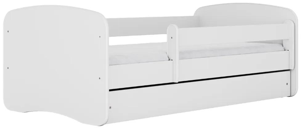 Benlemi Dětská postel BABYDREAMS s odnímatelnou bočnicí Zvolte rozměr: 80x160 cm, Zvolte matraci: Pěnová matrace, Zvolte šuplík: Se šuplíkem