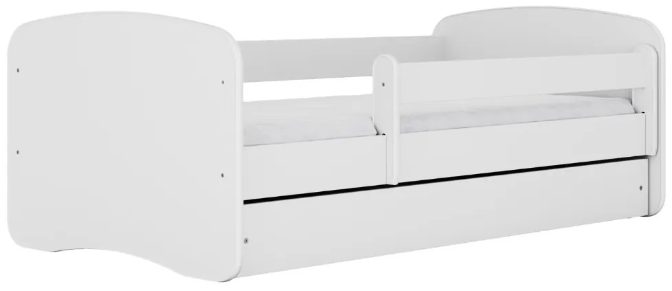 Benlemi Dětská postel BABYDREAMS s odnímatelnou bočnicí Zvolte rozměr: 80x180 cm, Zvolte matraci: Bez matrace, Zvolte šuplík: Se šuplíkem
