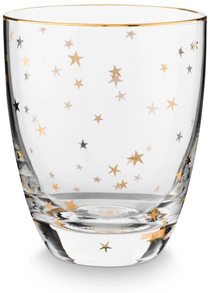 Pip Studio Royal Winter Stars Gold sklenice na vodu, 325ml (Sklenice Royal Winter)