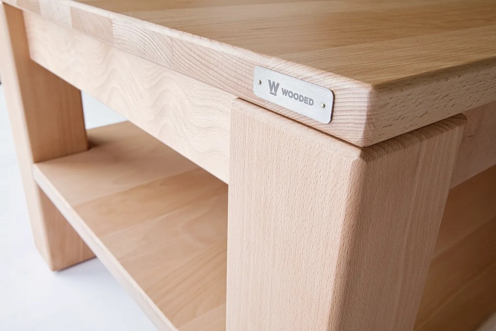 Wooded Konferenční stolek Chicago z masivu BUK Výška stolku: 53 cm