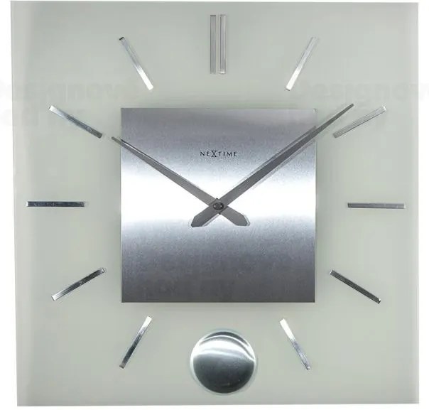 NeXtime 3146 Stripe Pendulum Square 40cm nástěnné hodiny
