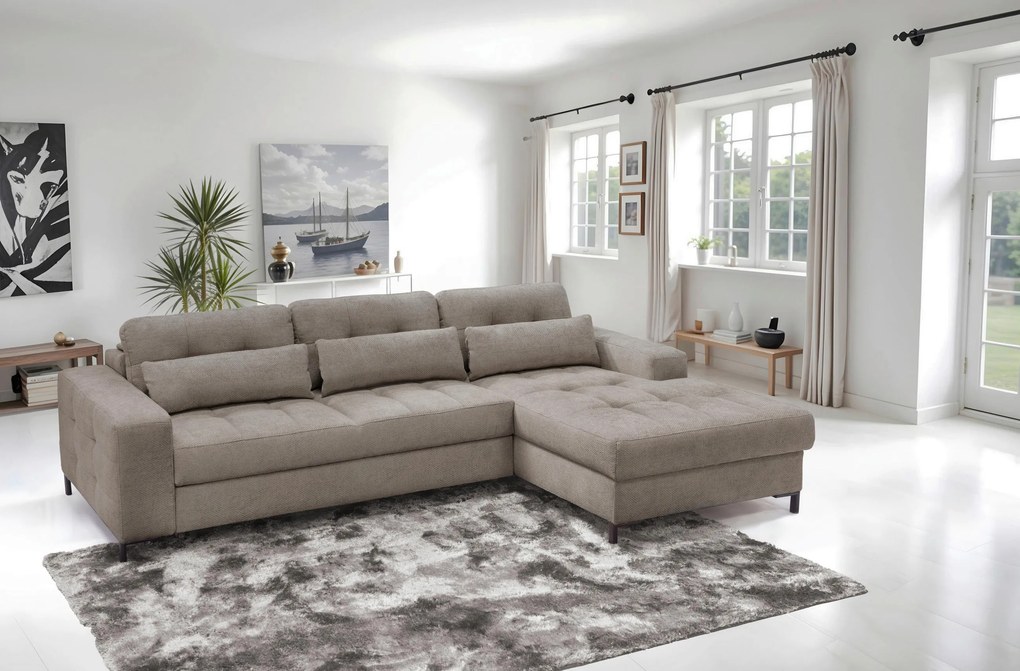 XXXLutz ROHOVÁ SEDAČKA, textil, světle hnědá MID.YOU - Sedací soupravy - 000694007902
