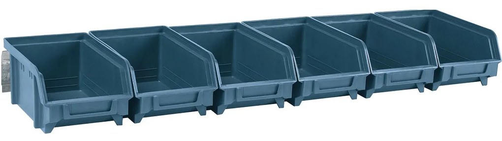 ARTPLAST Sada 6 pracovních úložných boxů 103x166x73mm s lištou na zavešení