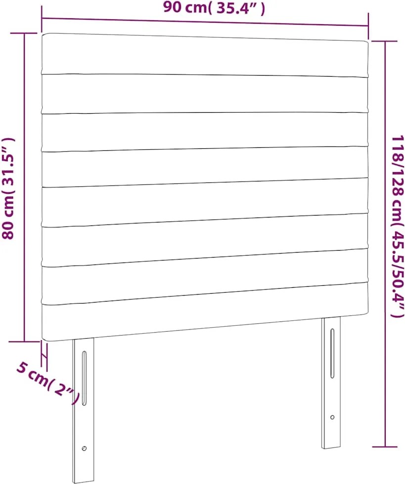 Čelo postele tmavě modré 90x5x118/128 cm sametové 3116512