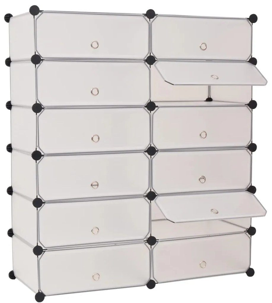 Organizér na boty se 12 přihrádkami, bílý 244921