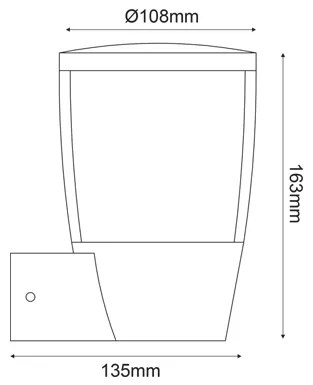 ACA Lighting Venkovní nástěnné svítidlo max. 25W/E27/IP54, šedé