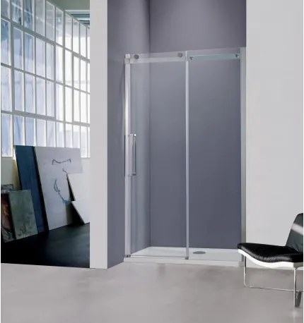 Sprchové dveře HOPA BELVER - 100 cm, 195 cm, Univerzální, Hliník chrom, Čiré bezpečnostní sklo - 8 mm BCBELV10CC