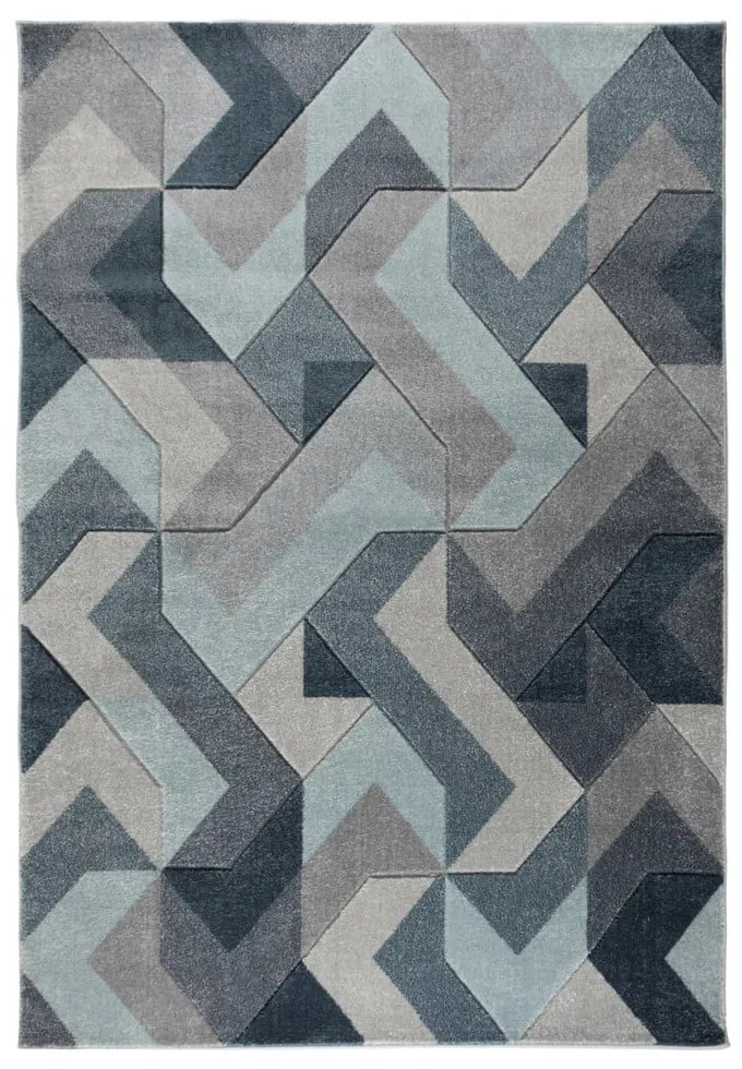 Modro-šedý koberec Flair Rugs Aurora, 120 x 170 cm