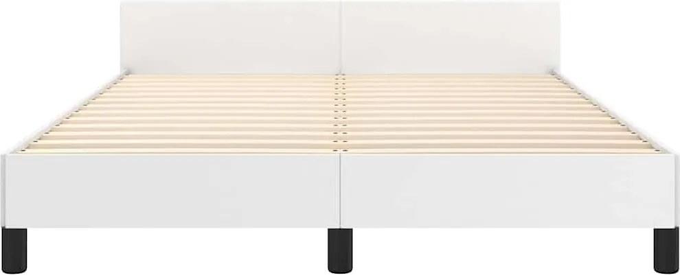 Rám postele s čelem bílý 140x200 cm umělá kůže 3125574
