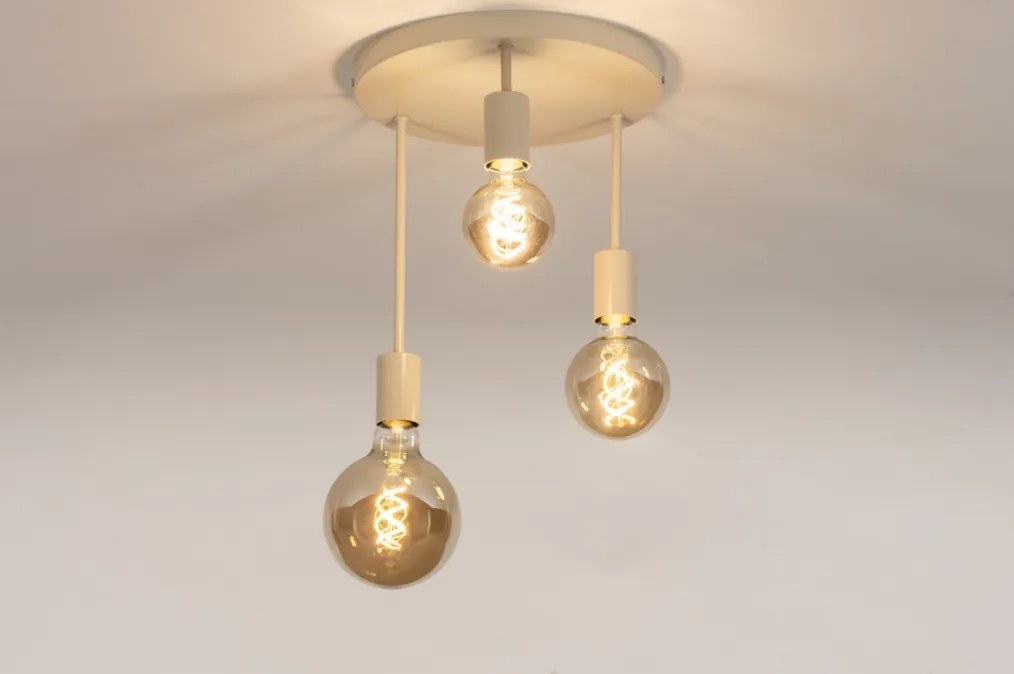 Stropní béžové svítidlo do kuchyně Flexform Bulb Accapulco Sand