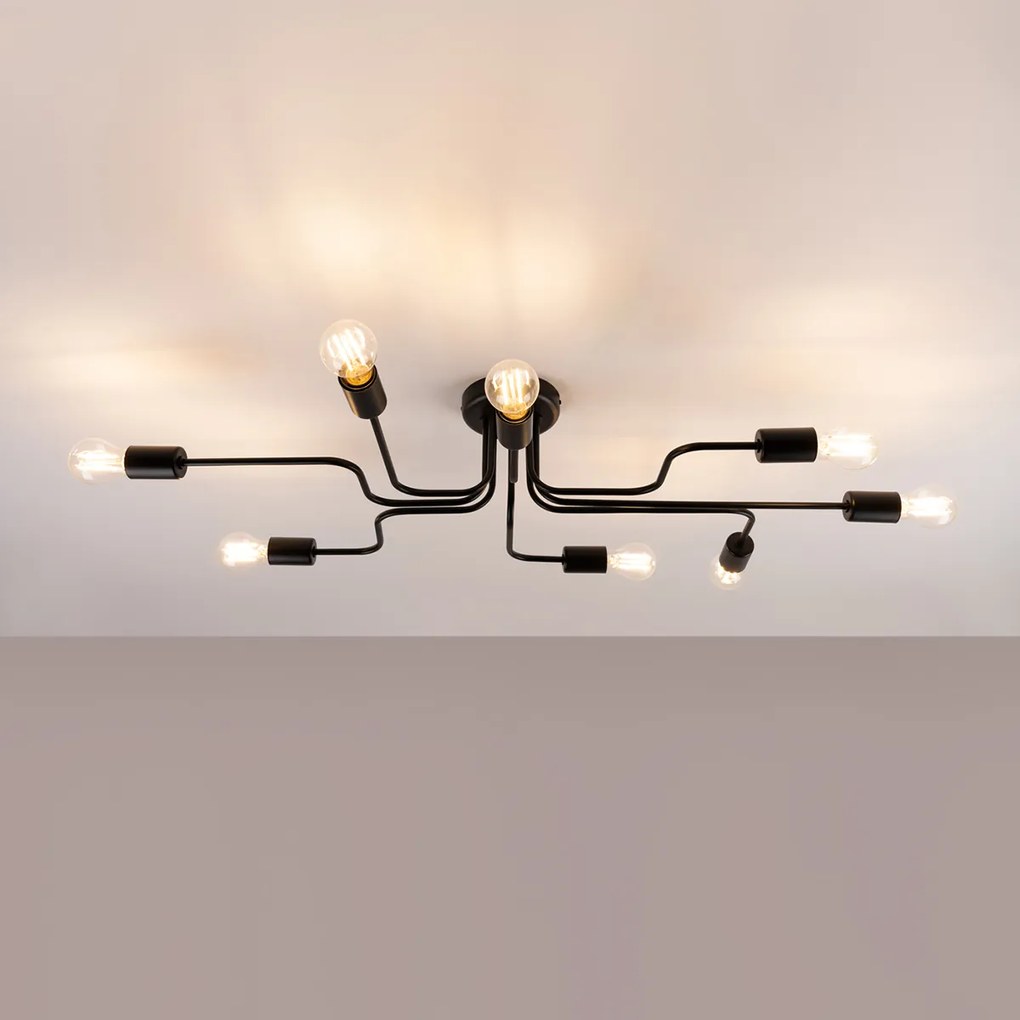 Sollux Lighting Lustr VECTOR 8 černý
