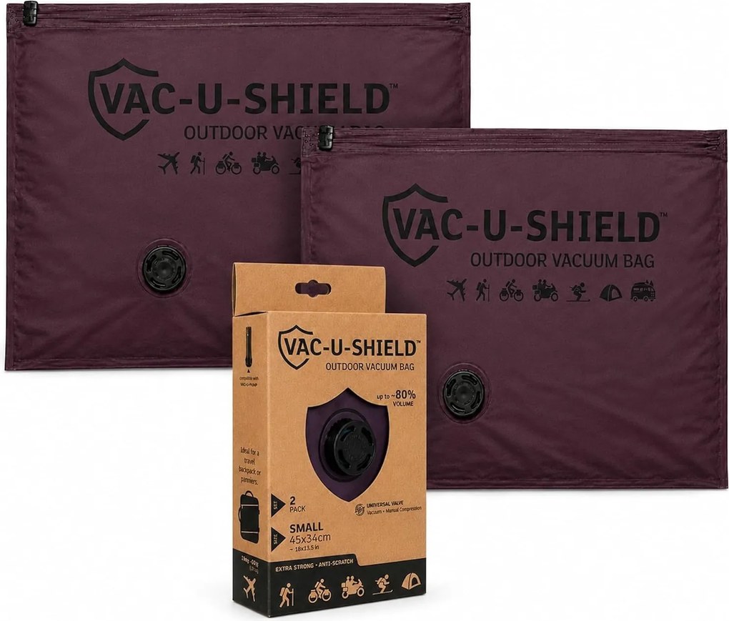Lavatelli Sada 2 vakuových extra pevných sáčků o rozměrech 45 x 34 cm VAC-U-SHIELD