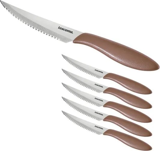 TESCOMA Nůž steakový PRESTO 12 cm, 6 ks, hnědá