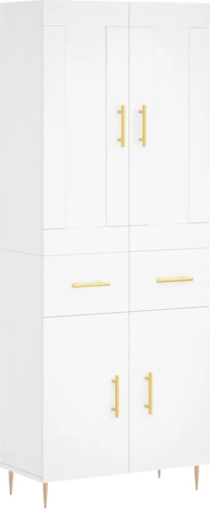 Skříň highboard bílá 69,5 x 34 x 180 cm kompozitní dřevo 3199865