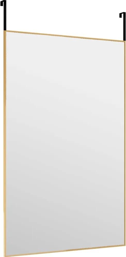 vidaXL Zrcadlo na dveře 50 x 80 cm sklo a hliník [327419] Barva: zlatá