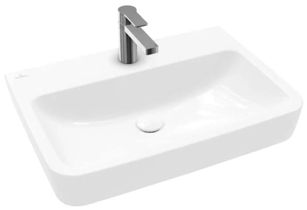 Villeroy & Boch O.novo - Umyvadlo 65x46 cm, bez přepadu, otvor pro baterii, AntiBac, CeramicPlus, alpská bílá 4A4166T2