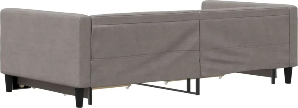 Válenda s přistýlkou a zásuvkami taupe 100 x 200 cm textil 3196622