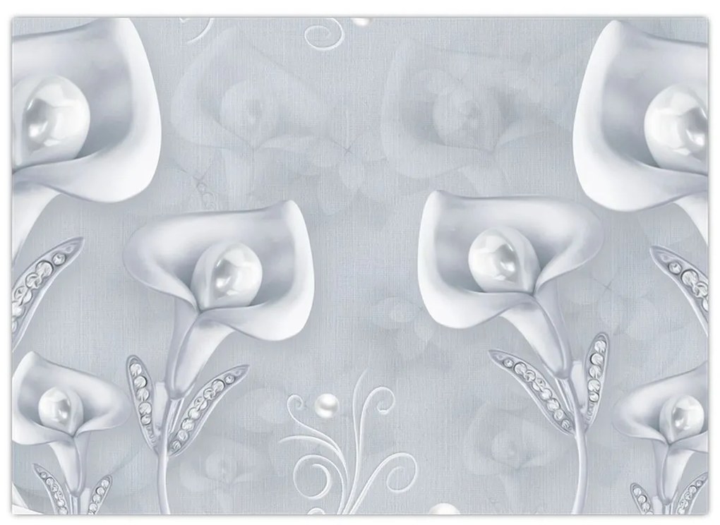 Obraz - Perlové květy (70x50 cm)