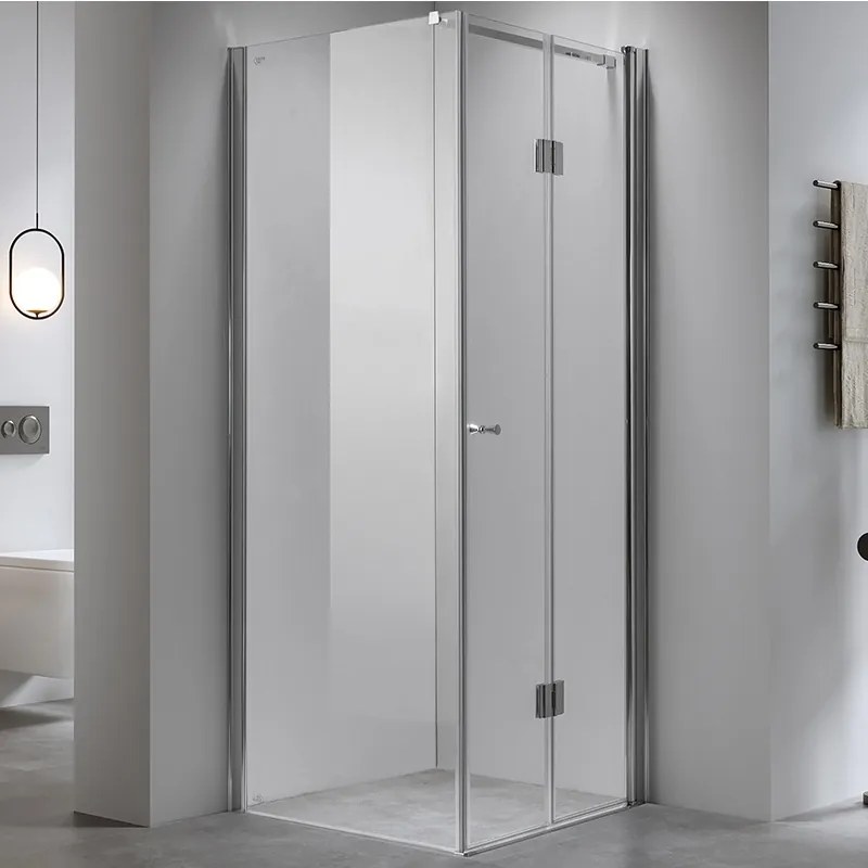 BPS-koupelny Čtvercový sprchový kout HYD-SK1180B 90x90 chrom/transparent - bez vaničky