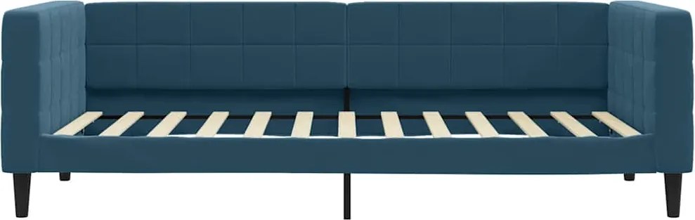 Válenda s přistýlkou a zásuvkami modrá 90 x 200 cm samet 3196738