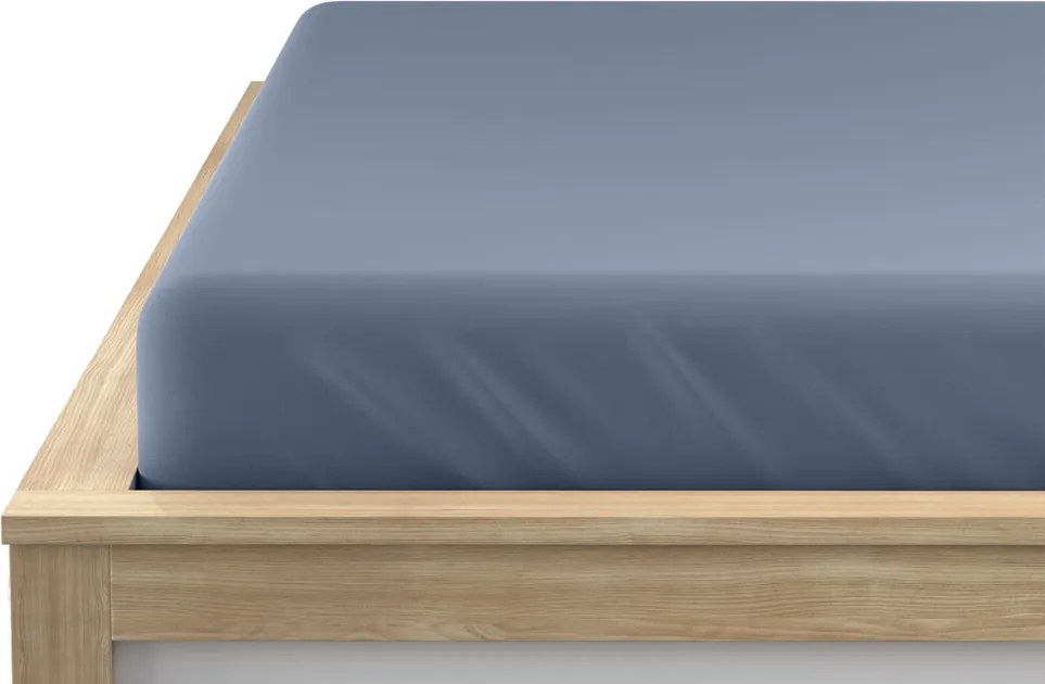 Bavlněné prostěradlo s gumou STANDARD 90 x 200 cm modré