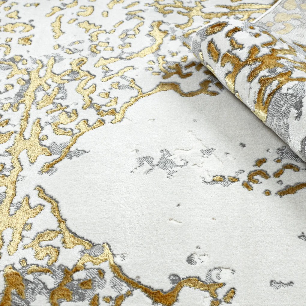 Dywany Łuszczów, Kusový koberec Allure 1961 gold/white, 120x170, žlutá, kancelář