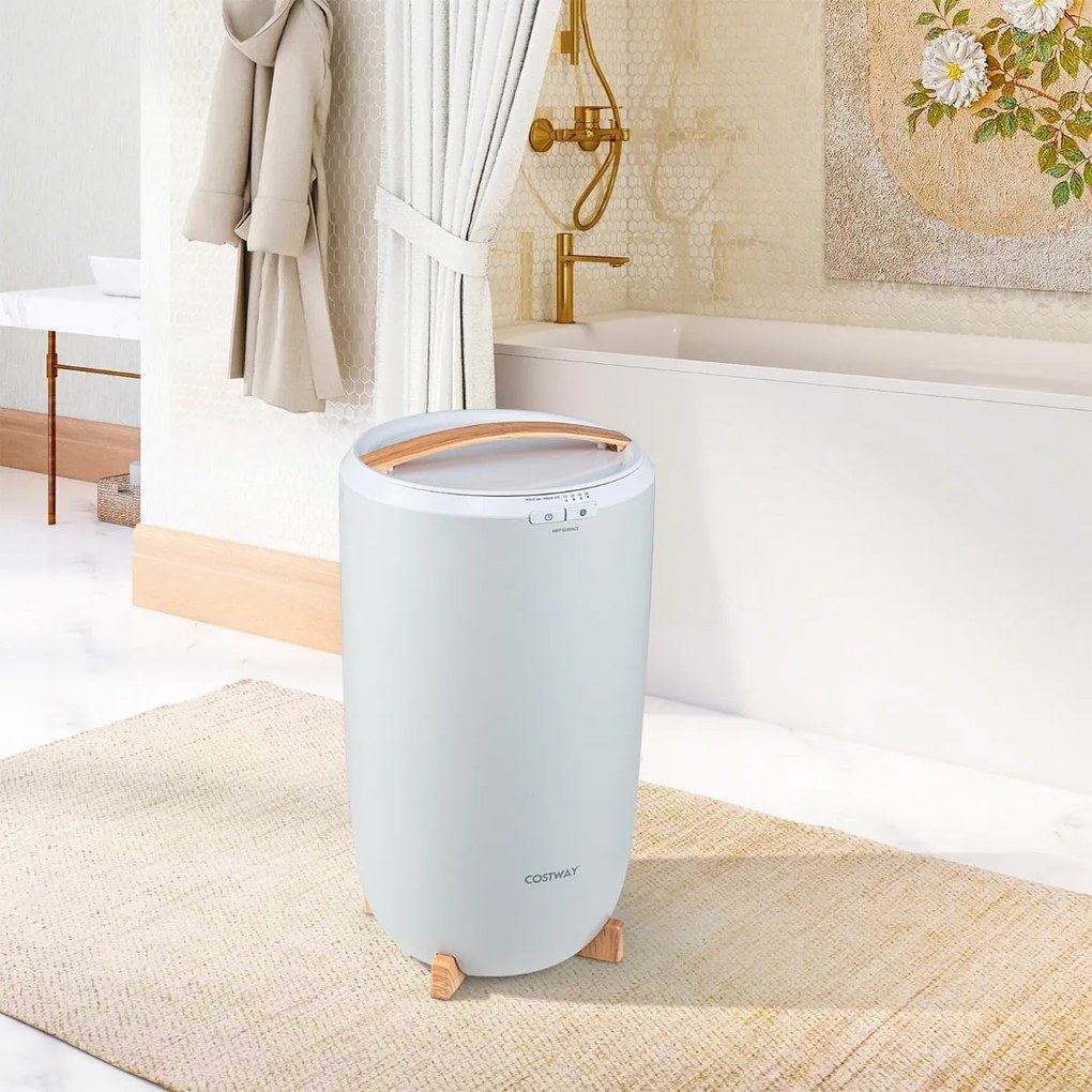 Costway Ohřívač ručníků velký stropní ohřívač 20 L s časovačem a automatickým