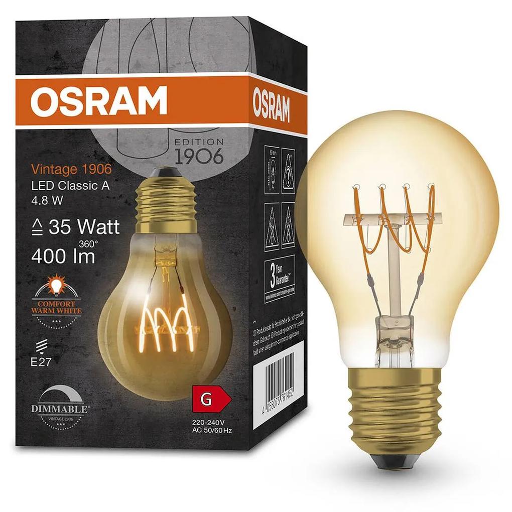 OSRAM Vintage 1906 Classic A LED E27 4,8W zlatá