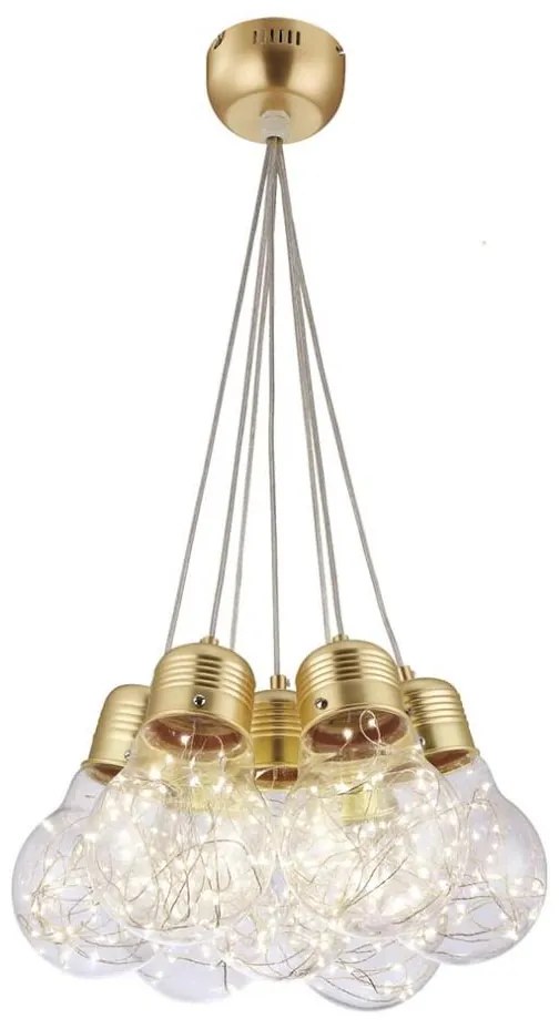 Klausen 142007 - LED Lustr na lanku BULBS LED/30W/230V zlatá
