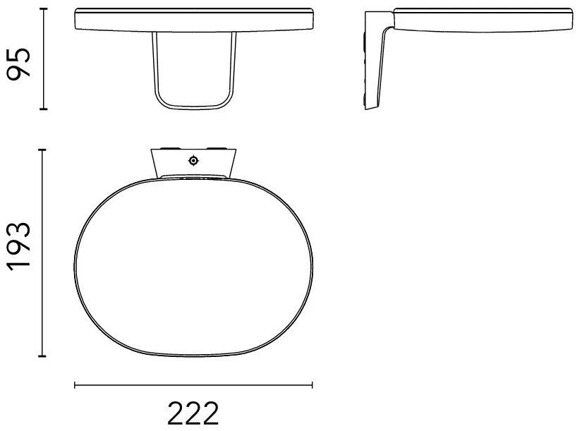 Flos Oplight W1, bílé svítidlo pro nepřímé osvětlení, 16W LED 2700K stmívatelné, šířka 22,2cm