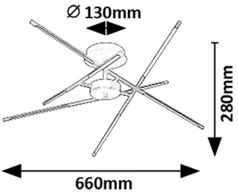 Rabalux 71338 - LED Přisazený lustr HENLI2 LED/40W/230V 3000K černá